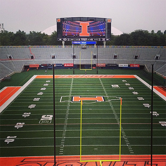 The new Memorial Stadium scoreboard is operational